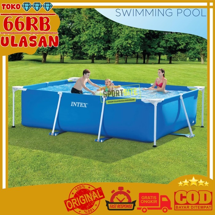 Jual Intex Rectangular Frame Swimming Pool 3m x 2m x 75cm Kolam Renang ...