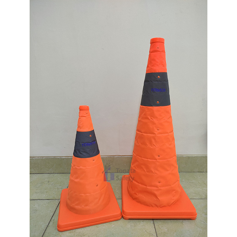 Jual FOLDABLE TRAFFIC CONE EMERGENCY 70 CM / KERUCUT LALU LINTAS LIPAT | Shopee Indonesia