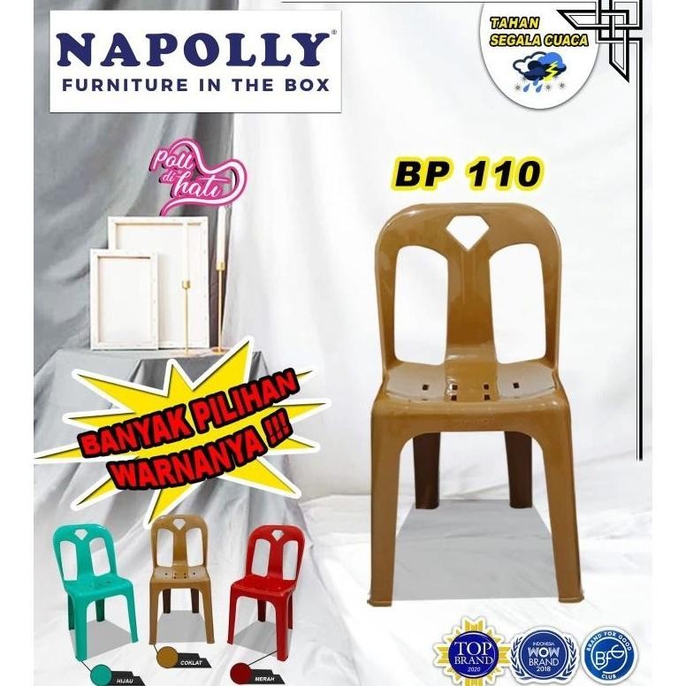 Jual Kursi Plastik Merk Napolly - BP 110 | Kursi Sandaran | Kursi Pesta ...