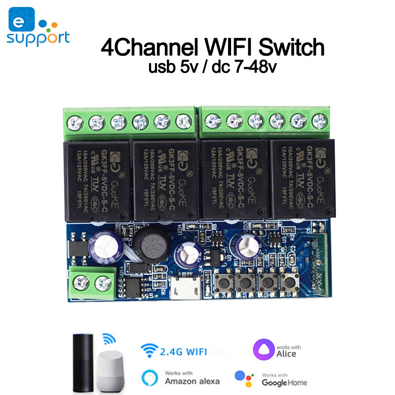 Jual eWeLink 4CH Smart Wifi Motor Switch Modu,DC 12V | Shopee Indonesia