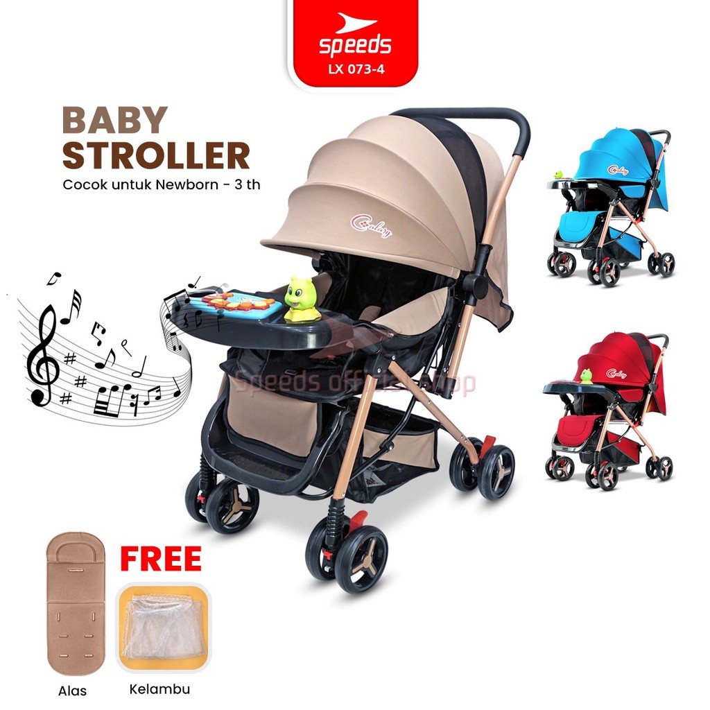 Jual SPEEDS Stroller Newborn Baby Anak Kereta Dorong 2 Fitur Lengkap ...