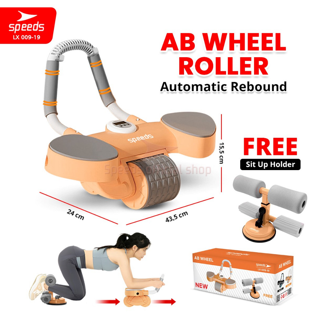 Jual SPEEDS Ab Wheel 2in1 Ab Roller Wheels Plank Trainer Abdominal Core ...