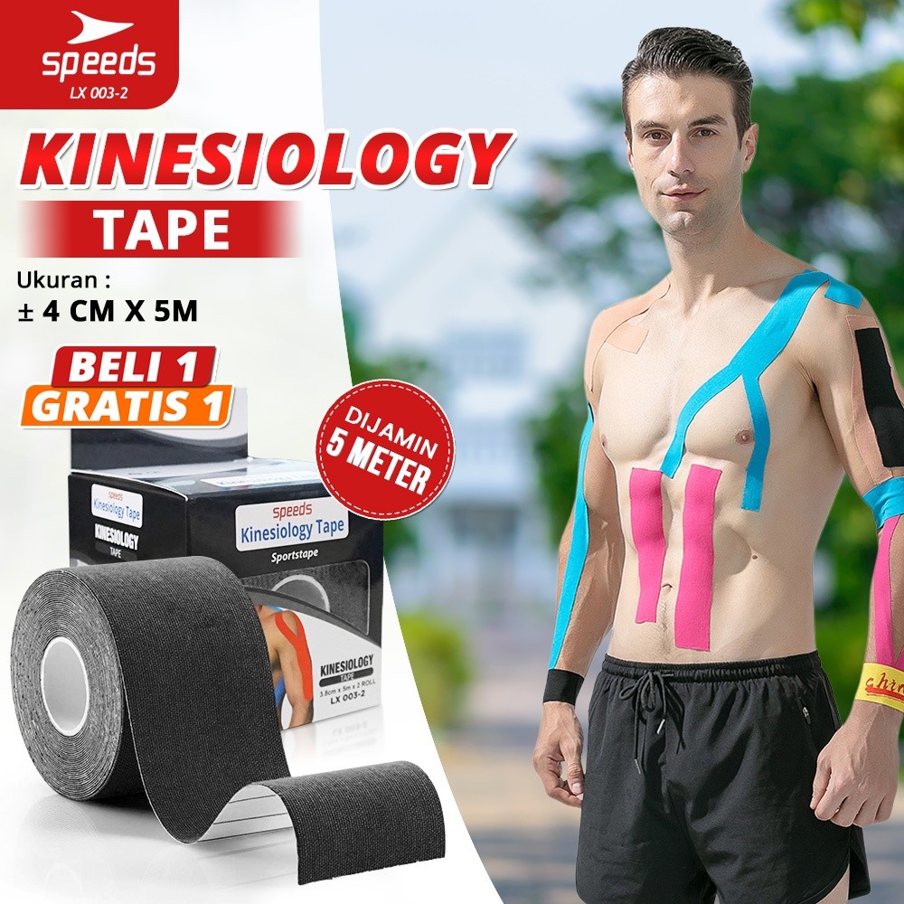 Jual SPEEDS Kanesio Tape / Tapping / Kinesiology Tape 4cm x 5m Therapy Tapping Plester Elastis ...