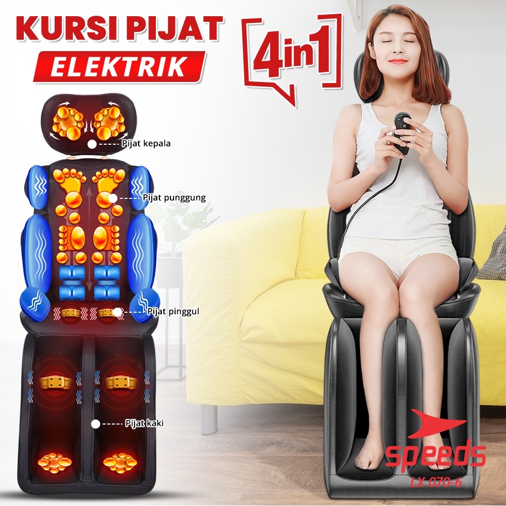 Jual Speeds Kursi Pijat Elektrik 4 In 1 Portable Massager Alat Pijat