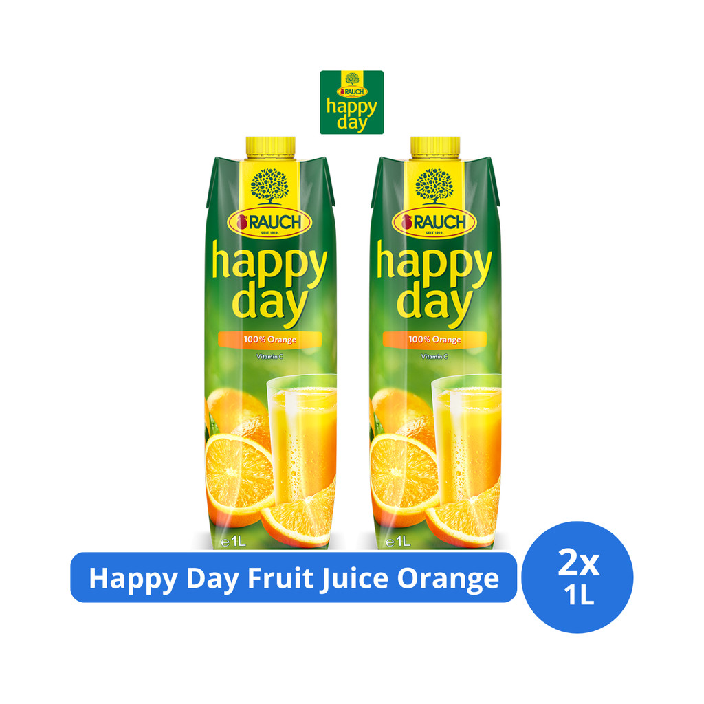 Jual Happy Day Fruit Juice Orange 1L x 2 pcs | Shopee Indonesia