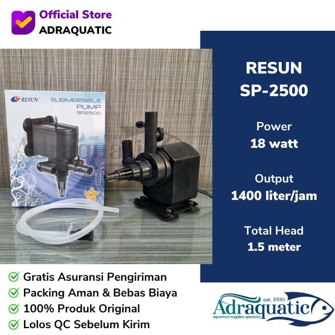 Jual Resun Sp-2500 Submersible Pump Pompa Air Celup Filter Aquarium ...