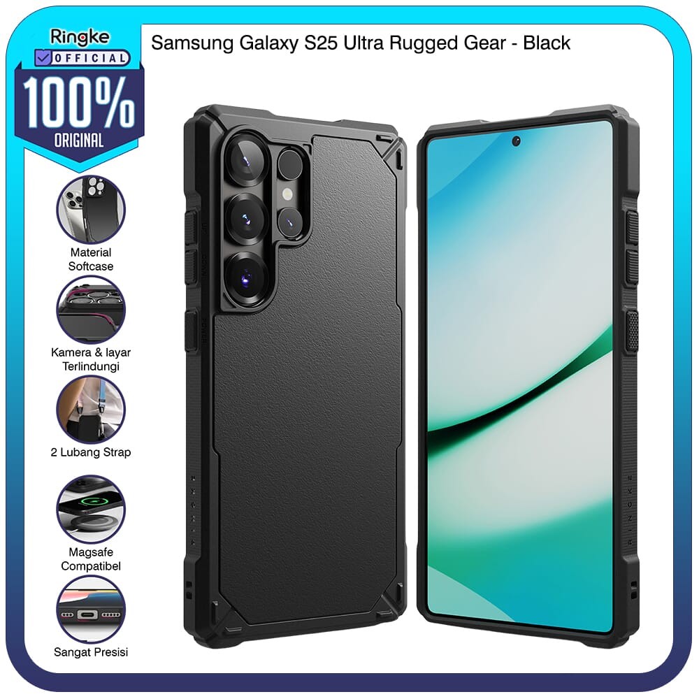 Jual Ringke Samsung S25 Ultra Rugged Gear Black Casing Softase Anti ...