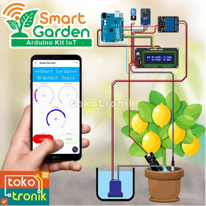 Jual Arduino Iot Smart Garden - Kit Arduino Iot Penyiram Tanaman Otomatis | Shopee Indonesia