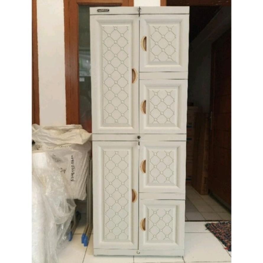 Jual NAPOLLY Lemari Baju Pakaian Mini Cabinet warna Putih MCAB46 ION ...