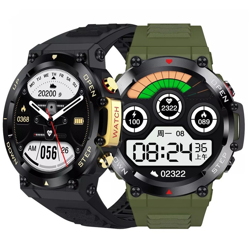 Jual AK45 Smart Watch Men BT Call Blood Oxyn Monitor IP67 | Shopee ...