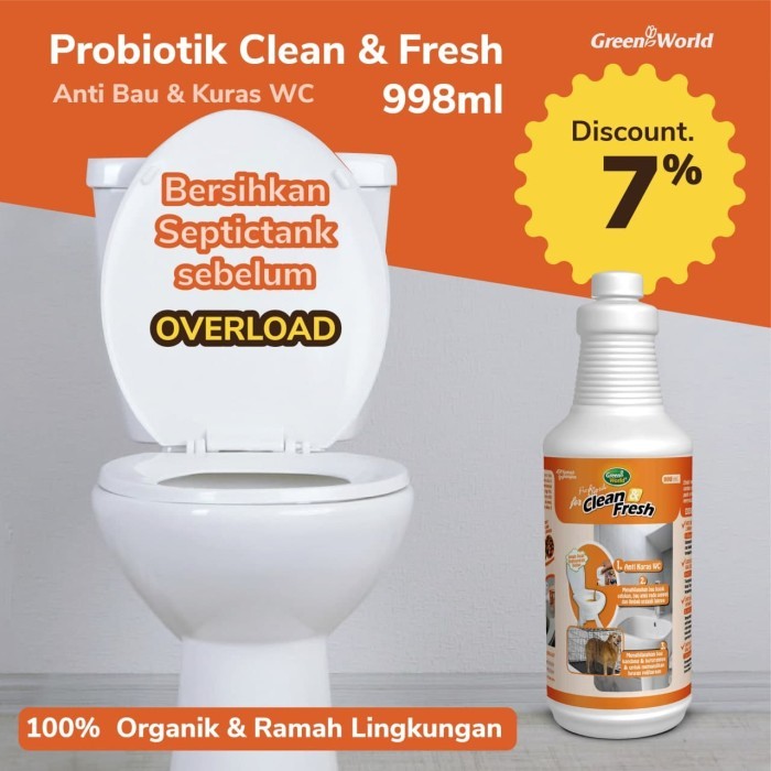 Jual Probiotik Clean and Fresh 1 Liter anti bau dan anti kuras WC ...