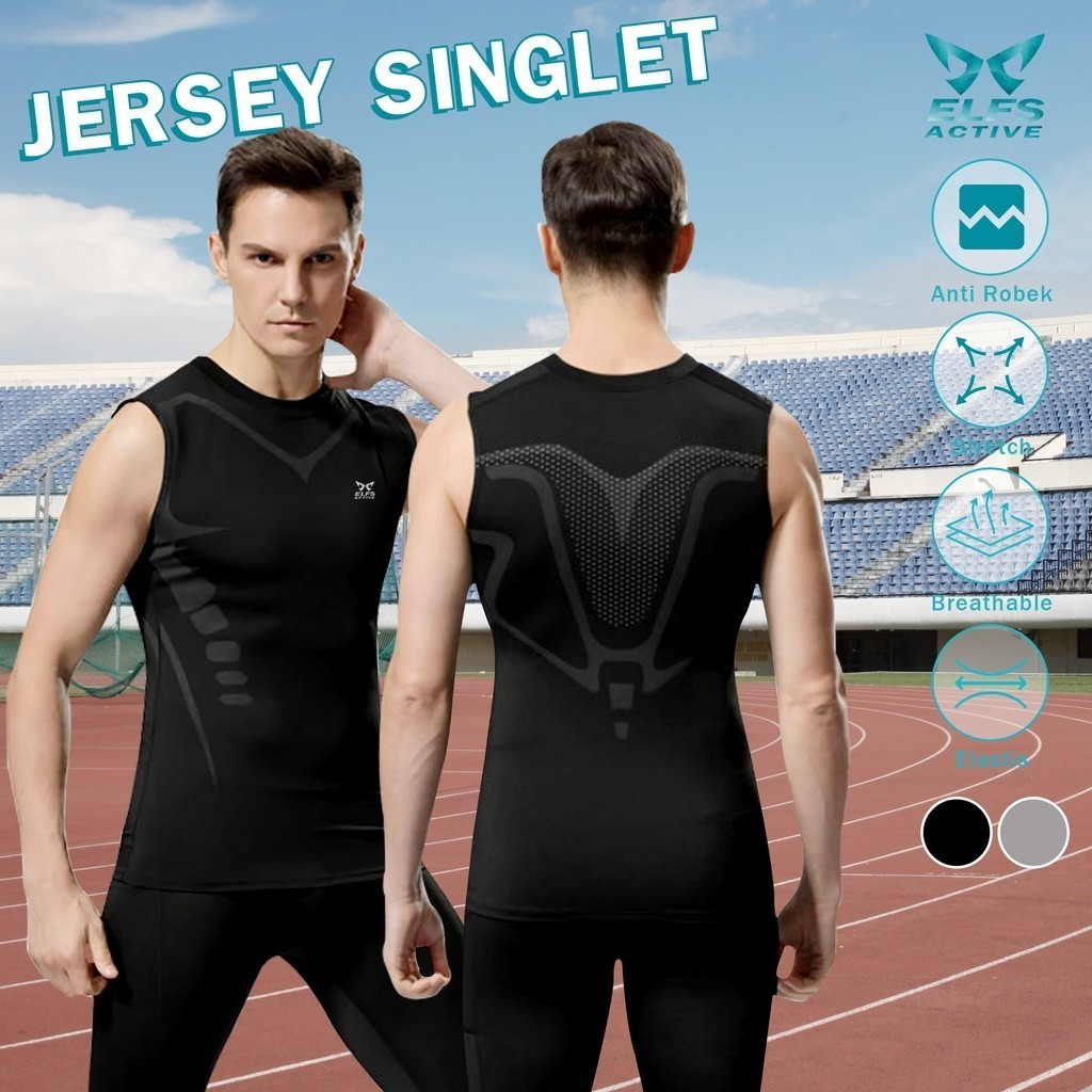 Jual Elfs Active Compression Sleeveless | Kaos Singlet Baselayer ...