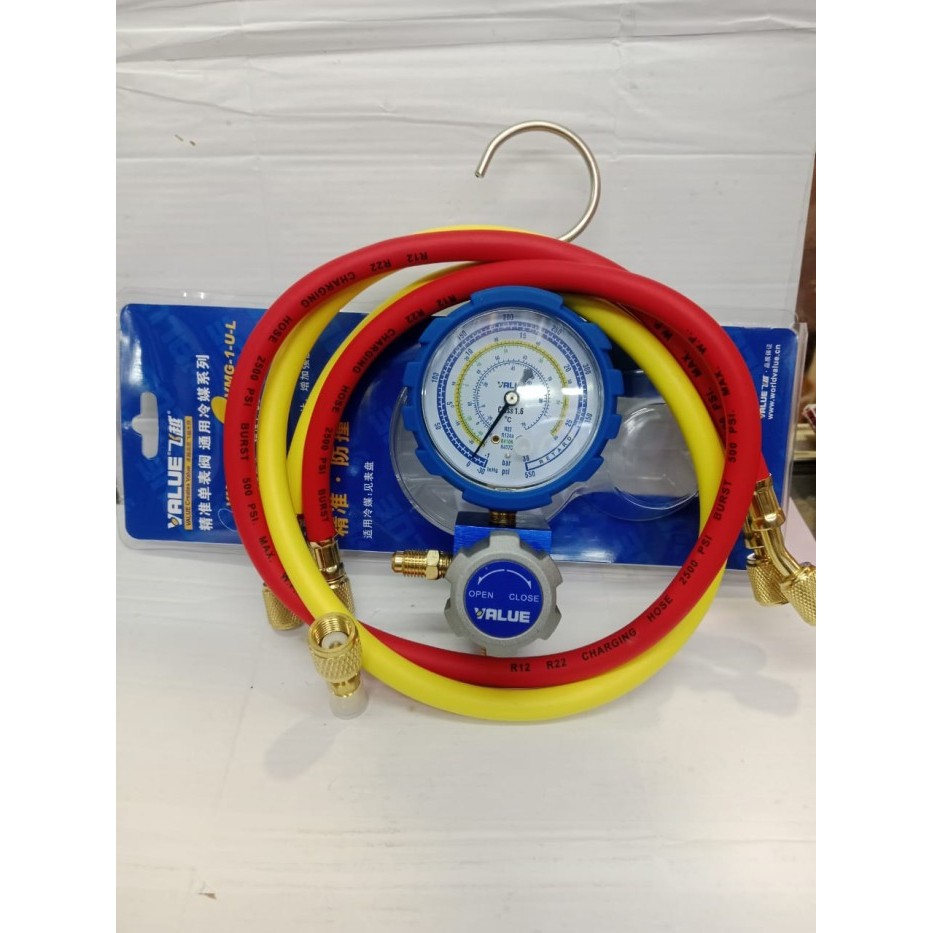 Jual Promo!! Testing Manifold Ac Single Value R410 R32 R22 R134 Plus ...