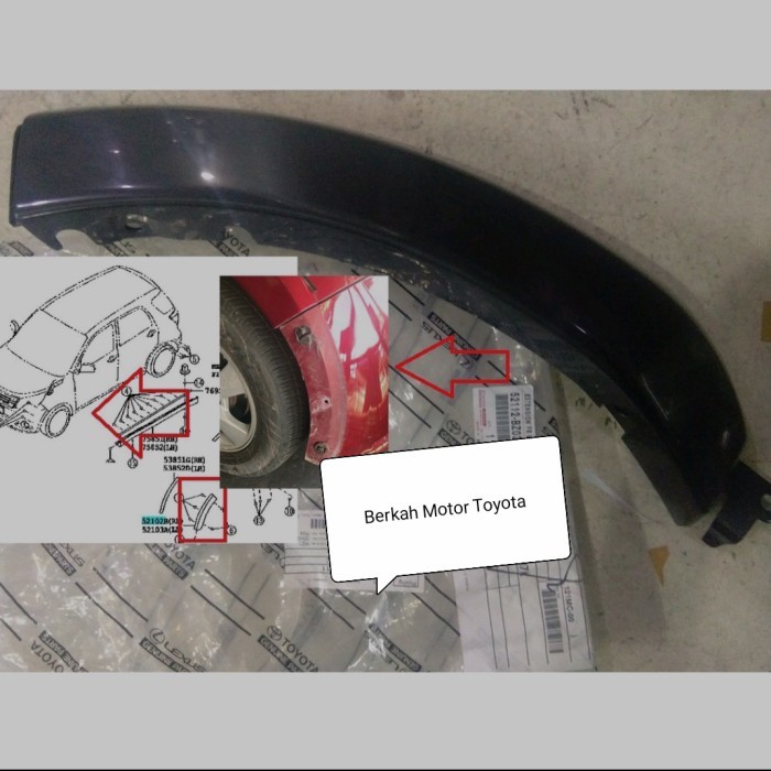 Jual Over Fender Depan Bagian Depan Rush Terios 2007 2008 2009 2010 ...