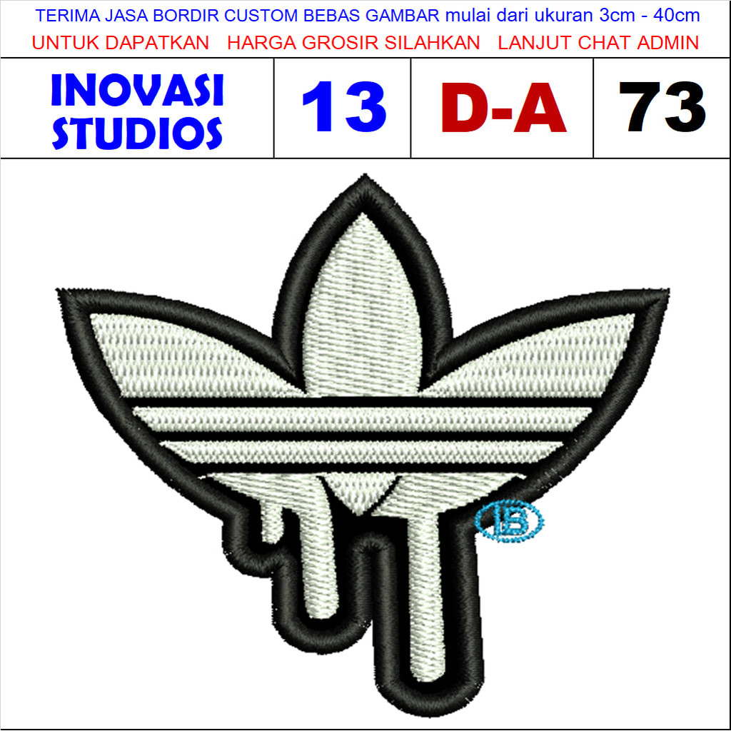 Jual PATCH BORDIR LOGO D-A73 ADIDAS DRIP CLASSIC REVIEW/TESTIMONI ...