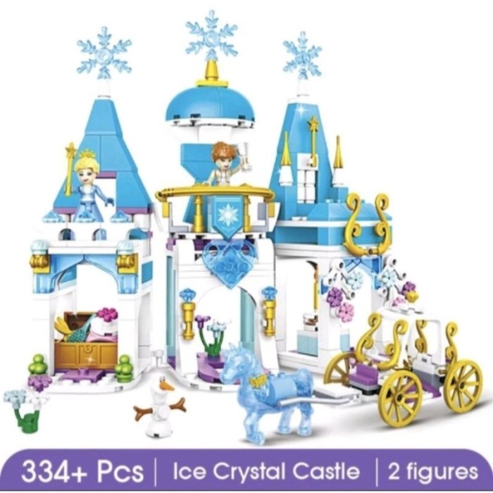 Jual mainan bricks blok 8in1 princess frozen elsa snow castle princess ...