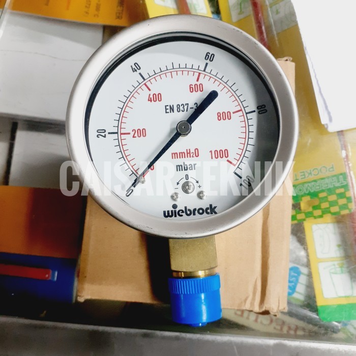 Jual Banting Harga Pressure Gauge 4" Inch 100 Mbar / 1000 Mmh20 Wiebrock | Shopee Indonesia