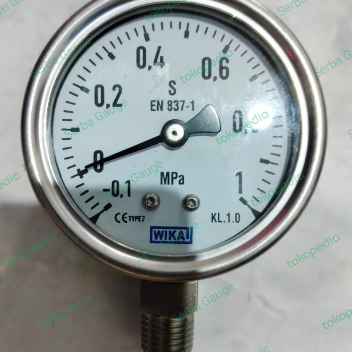 Jual Bebas Ribet Wika Pressure Gauge 2,5 Inch Bottom Full Ss 0-1 Mpa | Shopee Indonesia