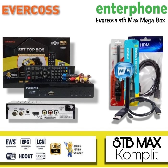 Jual EVERCOSS STB SET TOP BOX PRO DIGITAL TV RECEIVER FULL HD | Shopee ...