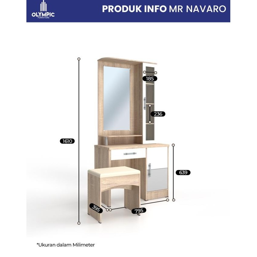Jual Olympic Meja Rias Besar / Dressing Table / Mr Navaro Original Dan ...
