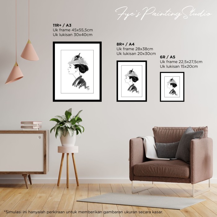 Jual Lukisan Wajah - Bingkai A4 - Portrait Painting | Shopee Indonesia