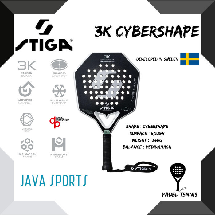 Jual Raket Padel Tenis Stiga 3K Cybershape Official Resmi Original ...