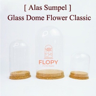 Jual HRG DISKON Glass Dome Classic Alas Sumpel / Flower Dome / Kubah Kaca Import | Shopee Indonesia