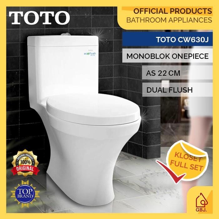 Jual Kloset Duduk Toto One Piece Cw630J Dual Flush Soft Closing ...
