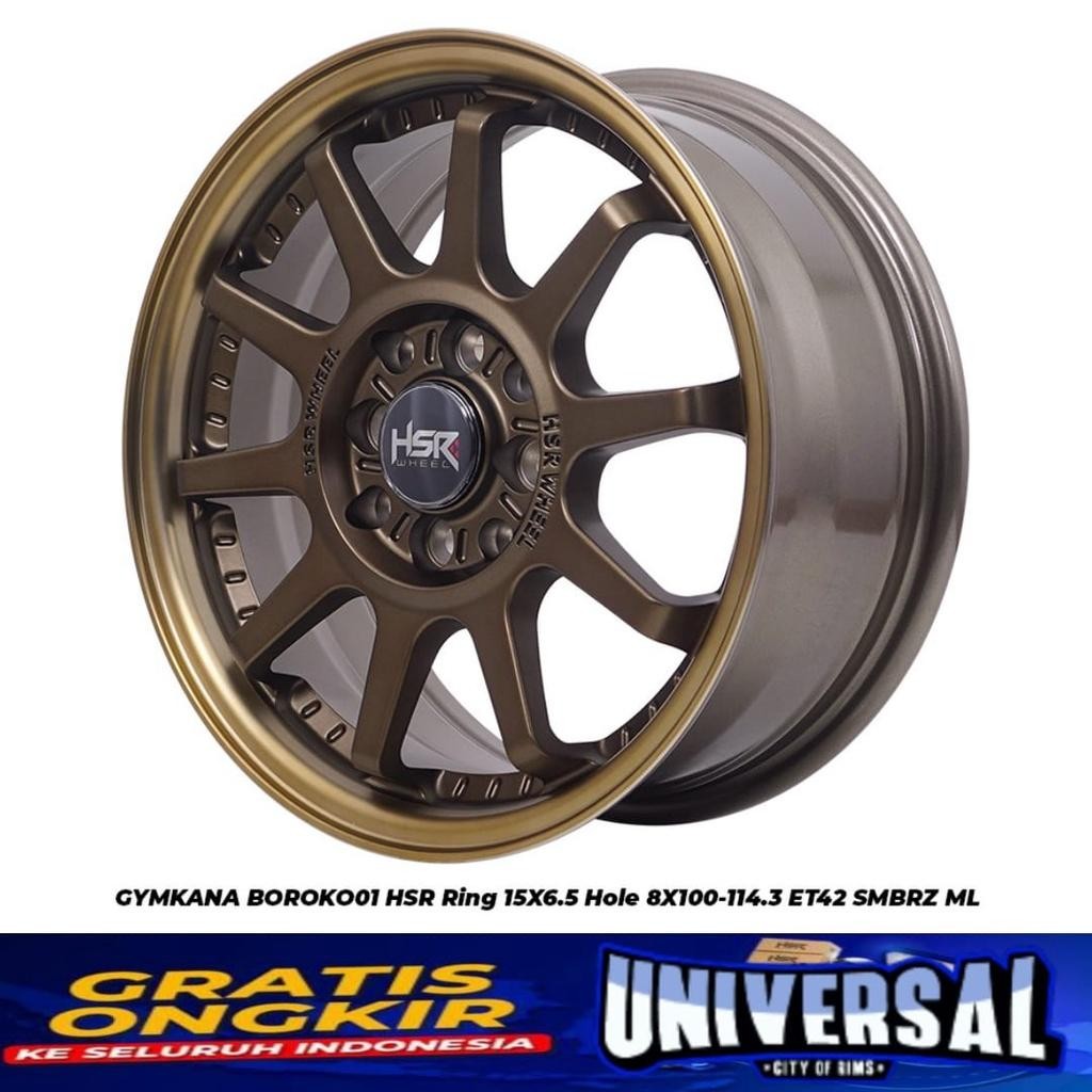 Jual Velg Mobil R15 Hsr Gymkana Ring 15 Lobang Baut 4X100 4X1143 Pelek Untuk Brio Vios Jazz ...
