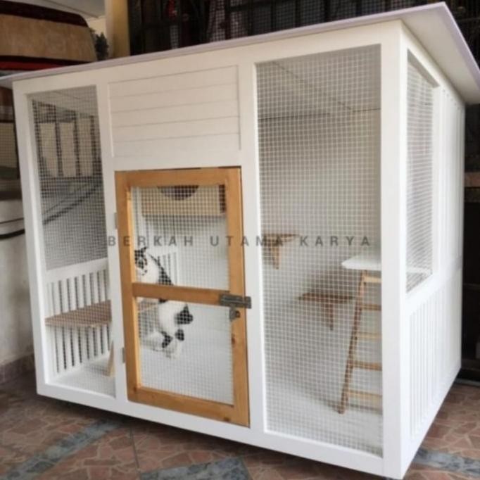 Jual Kandang kucing rumah hewan peliharaan custom indoor outdoor bahan ...
