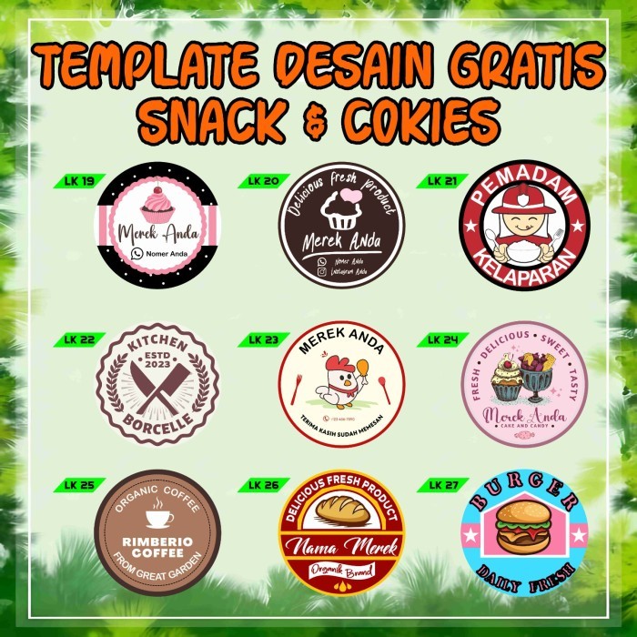 Jual CETAK STIKER VINYL LABEL BULAT OLSHOP LABEL MAKANAN MINUMAN MURAH ...