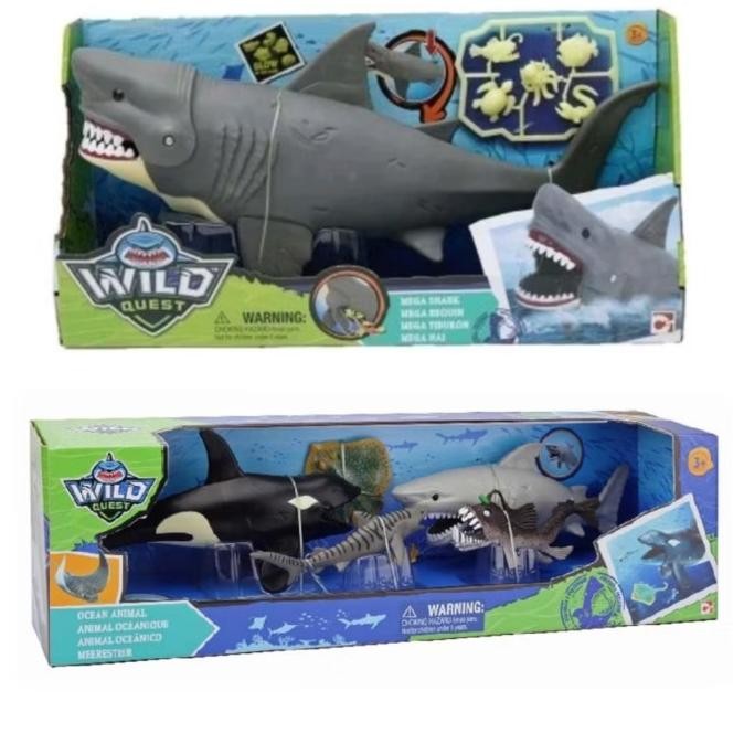 Jual Ocean Figure Hewan Laut Wild Quest Mega Shark Megalodon/Hiu/Paus ...