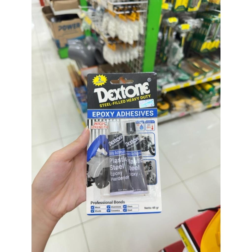 Jual Lem Besi Dextone Steel Adhesive 2 Hour Lem Besi 48 gr | Shopee ...