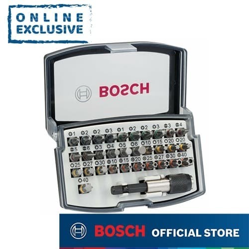 Jual BOSCH SCREWDRIVER BITS SET WITH COLOUR CODING 32PCS | Shopee Indonesia