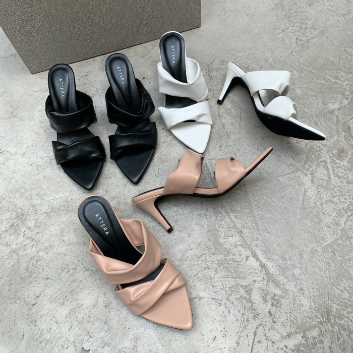 Jual ATTERA - TYLA HEELS (dustypink/white/black) | Shopee Indonesia