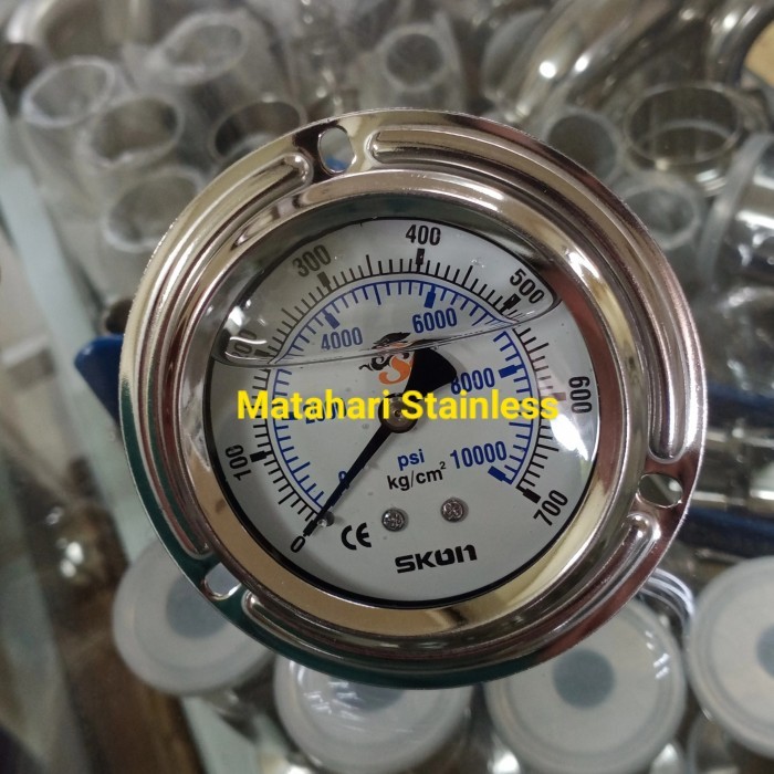 Jual Banting Harga Pressure Gauge Payung Stainless Skon 2 1/2 " Inchi 700 Bar 10000 Psi | Shopee ...
