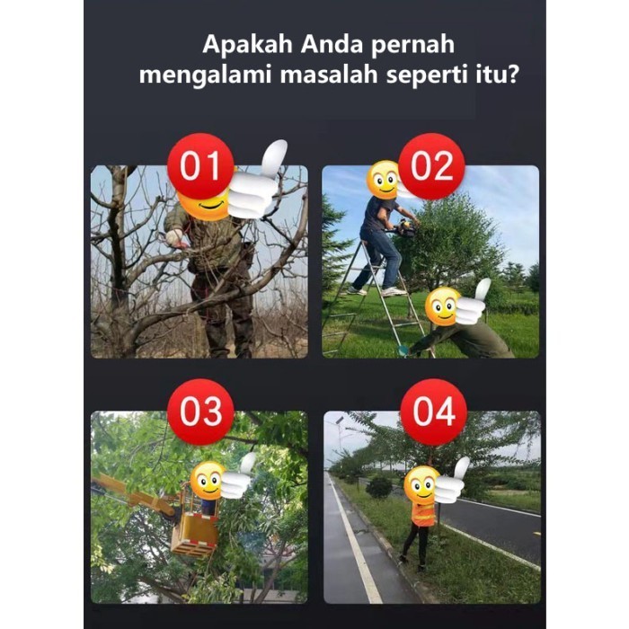 Jual Tongkat Pemangkasan Ranting Pohon Tanaman Gergaji Telescopic Tinggi | Shopee Indonesia