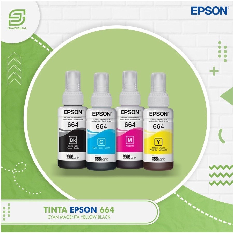 Jual [JaVis] Tinta Epson 664 ( Black / Cyan / Magenta / Yellow ) Original | Shopee Indonesia