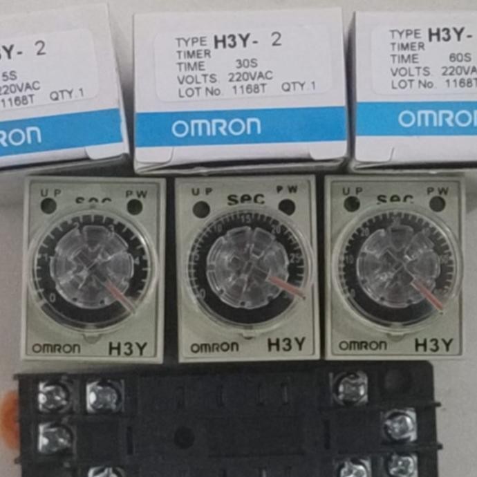 Jual Promo MINI Timer Omron H3Y-2 / H3Y2 Delay Timer Relay 5S 30S 60S + socket - 60S - 5s COD ...