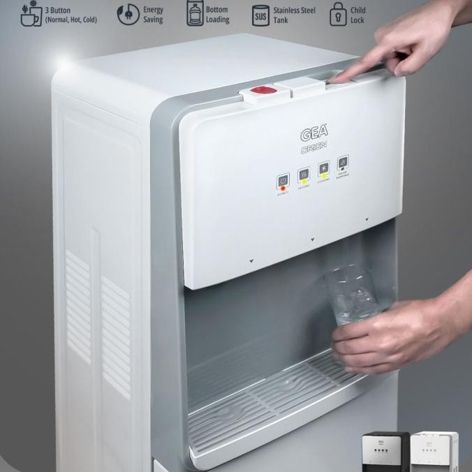 Jual Gea Dispenser Orion Galon Bawah Kompresor Hitam / Putih | Shopee ...