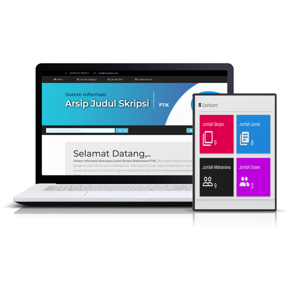 Jual Aplikasi sistem informasi arsip judul skripsi berbasis web php mysqli | Shopee Indonesia