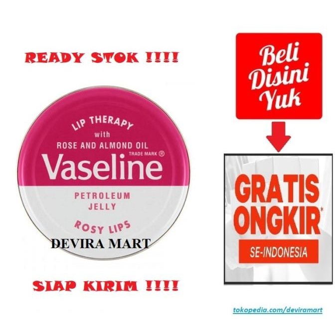 Jual Vaseline Vaselin Lip Therapy Vasline Vaslin Lips Therapy Terapi ...