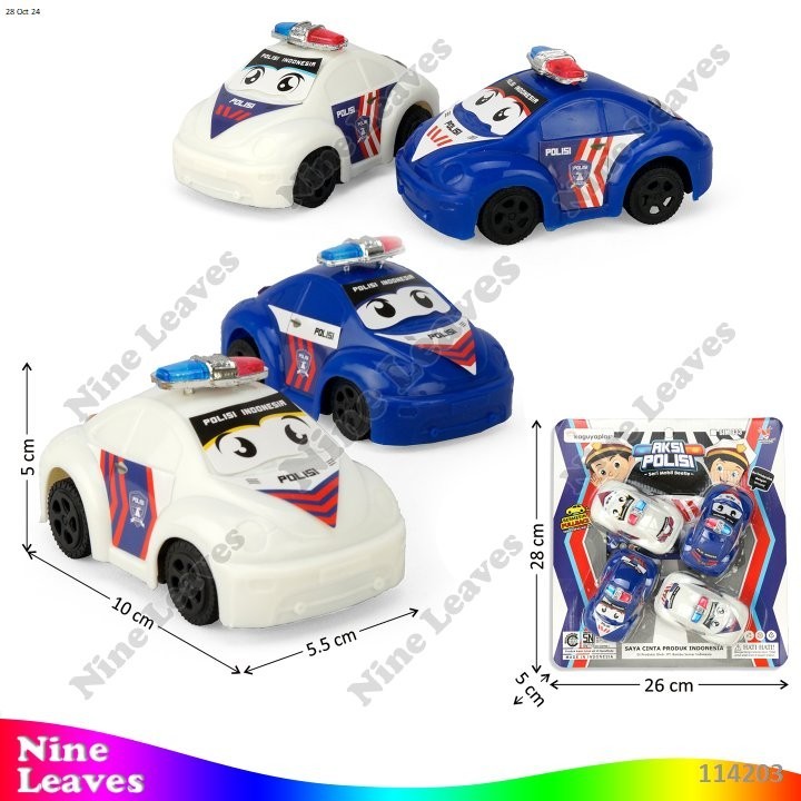Jual Mainan Anak Mobil Polisi 4 Pcs Pullback Aksi Polisi | Shopee Indonesia