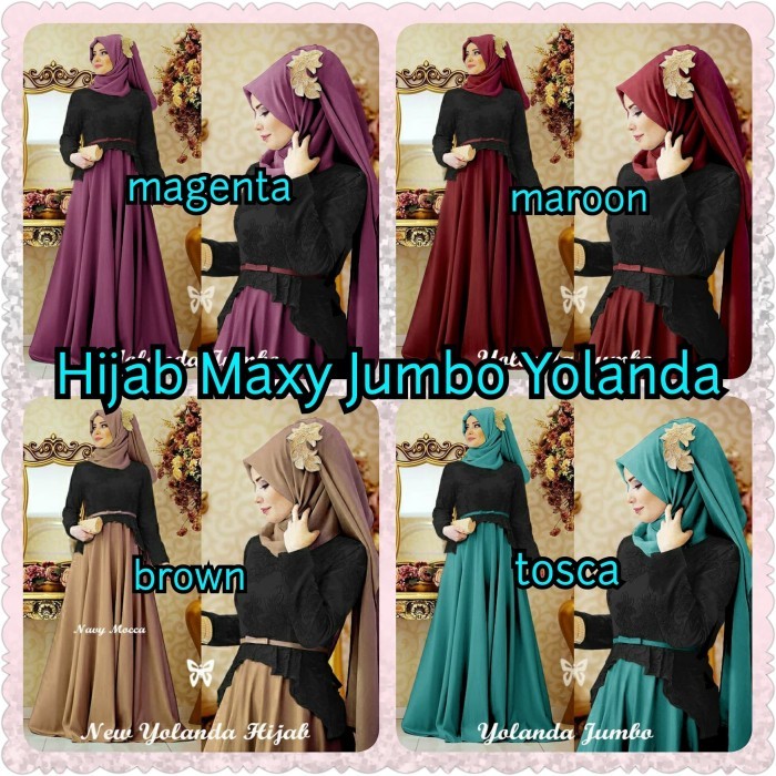 Jual Hijab Maxy Jumbo YolandaHijab Maxy Jumbo Yolanda Bhn Kaos Spandek ...