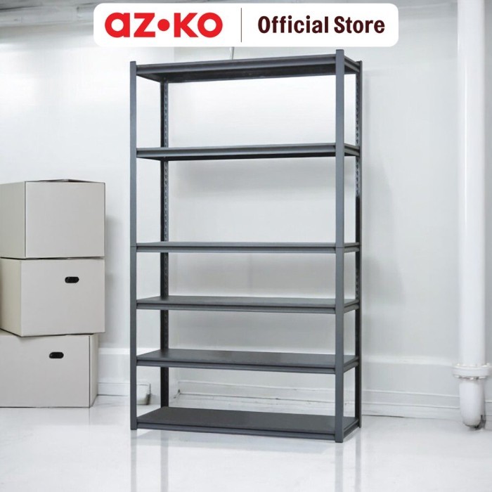 Jual AZKO KRISBOW RAK BESI 6 TINGKAT 120X45X220 CM - ABU-ABU | Shopee ...