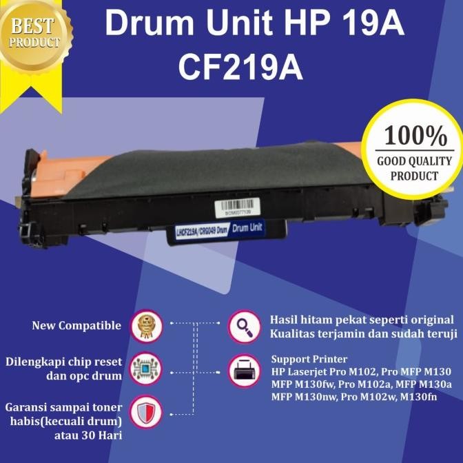 Jual TERSEDIA DRUM KIT UNIT + CHIP RESET DRUM HP 19A CF219A 17A CF217A ...