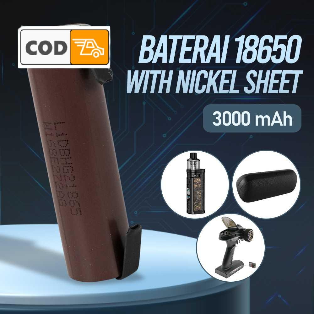 Jual Baterai Rechargeable 18650 Li-Ion 3.7V 3000mAh 1 PCS Batre Isi ...