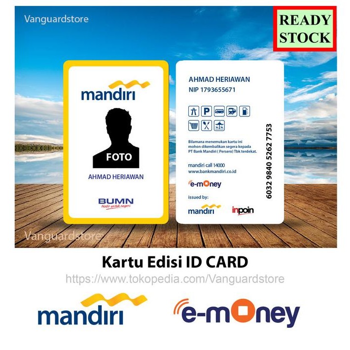 Jual Produk Baru!! Emoney Etoll ID CARD MANDIRI BUMN Kuning Kartu Nama ...
