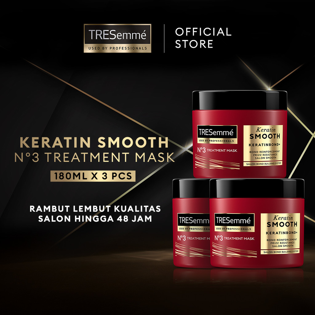 Jual TRESemme Treatment Mask Keratin Smooth 180ml - Triplepack | Shopee ...
