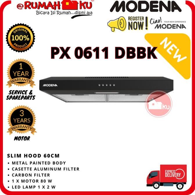Jual Modena Cooker Hood Slim Px 0611 Dbbk 60Cm | Shopee Indonesia
